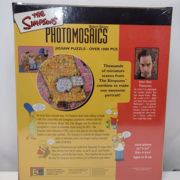 Buffalo Games | Games | Nwt The Simpsons Photomosaic Collectible Puzzle ...